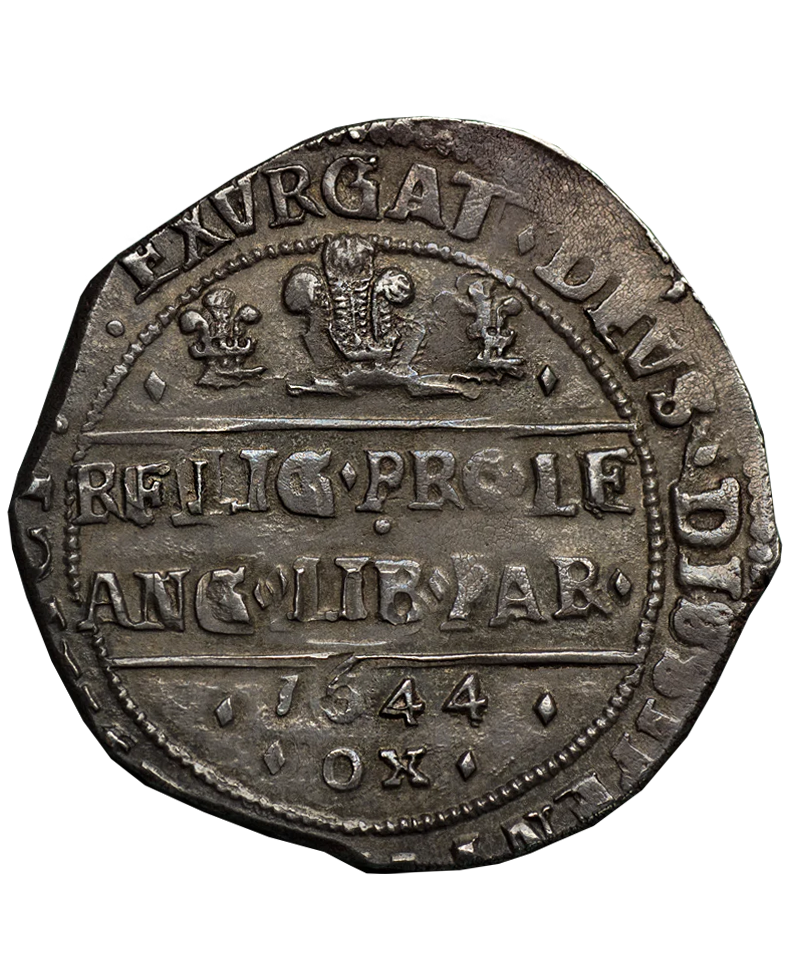 1644 Charles I Oxford Mint Halfcrown – M & H