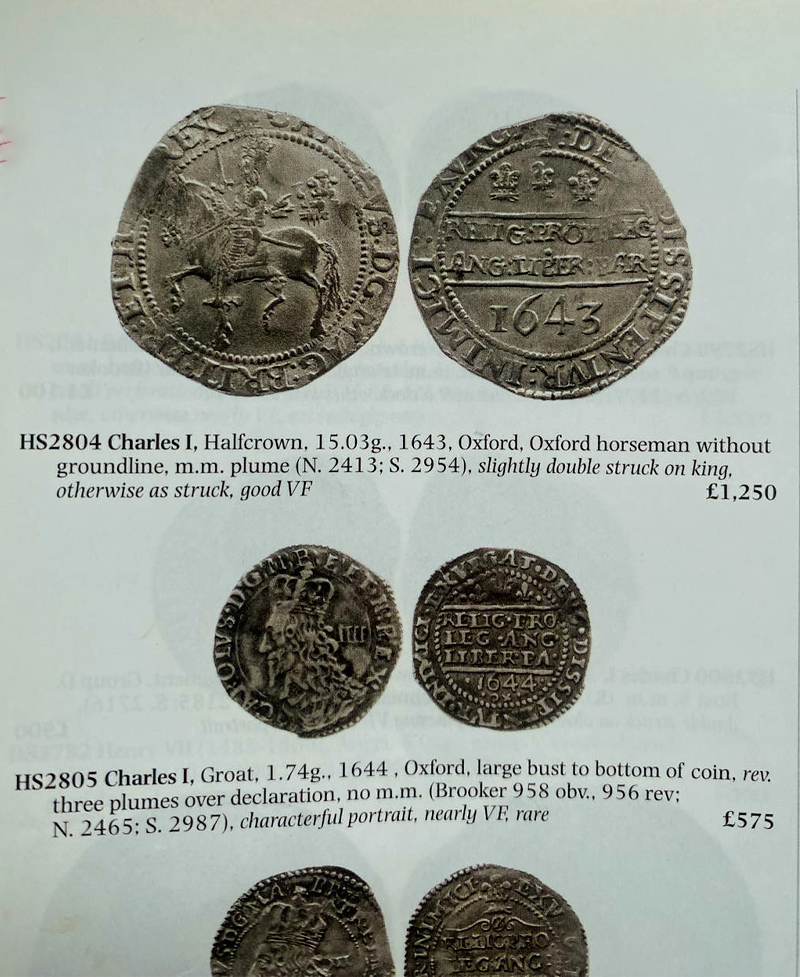 1643 Charles I Oxford Mint Halfcrown - NGC ms63 TOP POP ! – M & H