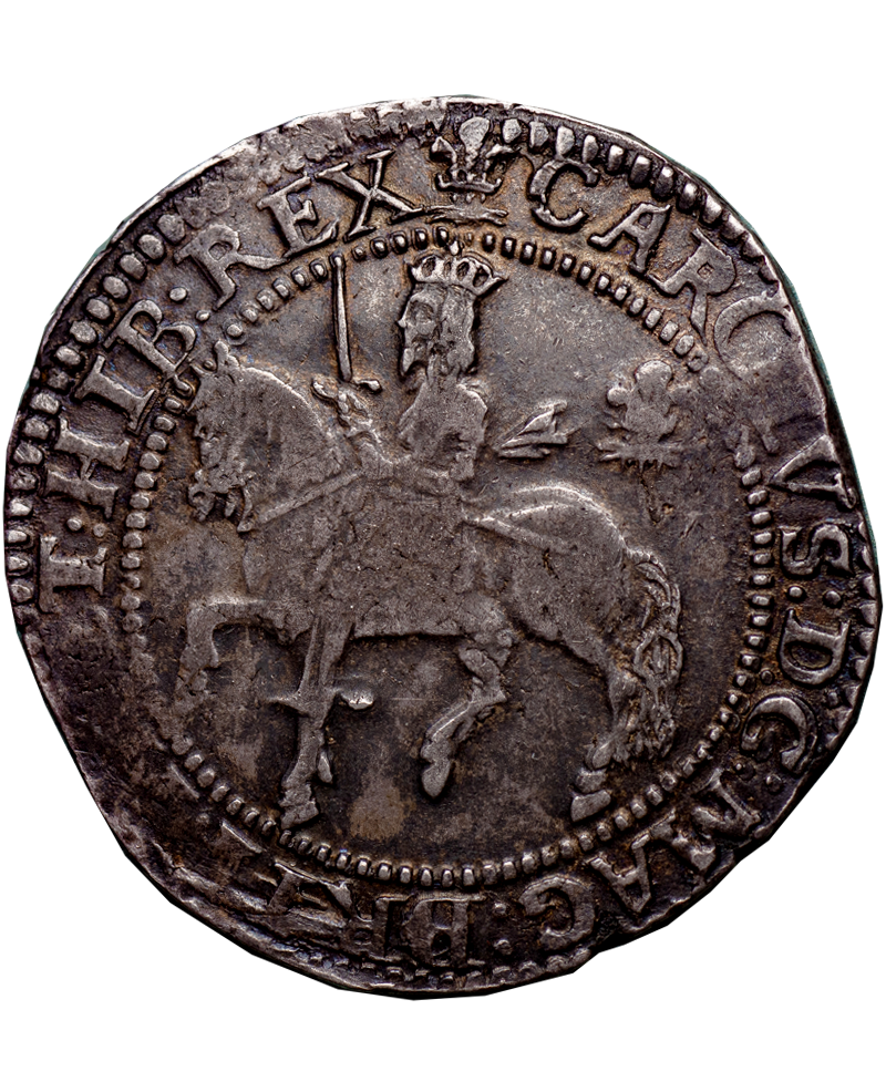 1643 Charles I Oxford Mint Halfcrown - Bull 597P - 1 of 2 known – M & H