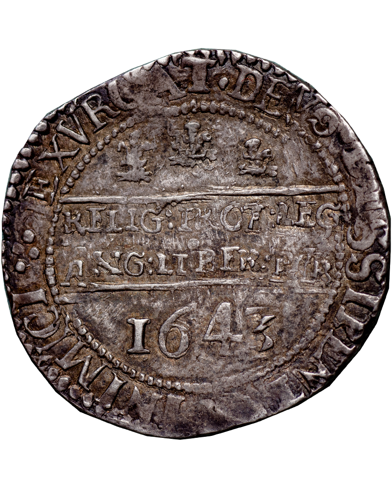 1643 Charles I Oxford Mint Halfcrown - Bull 597P - 1 of 2 known – M & H