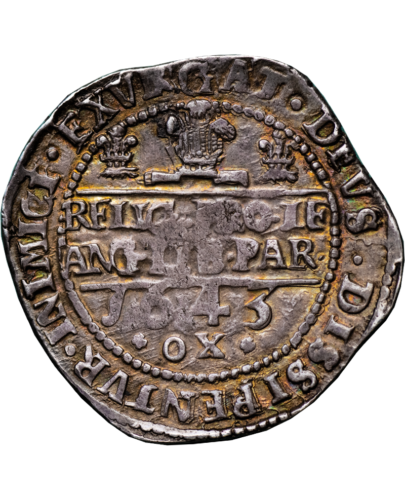 1643 Charles I Oxford Mint Halfcrown - Bull 608F - Ex Bob Lyall – M & H