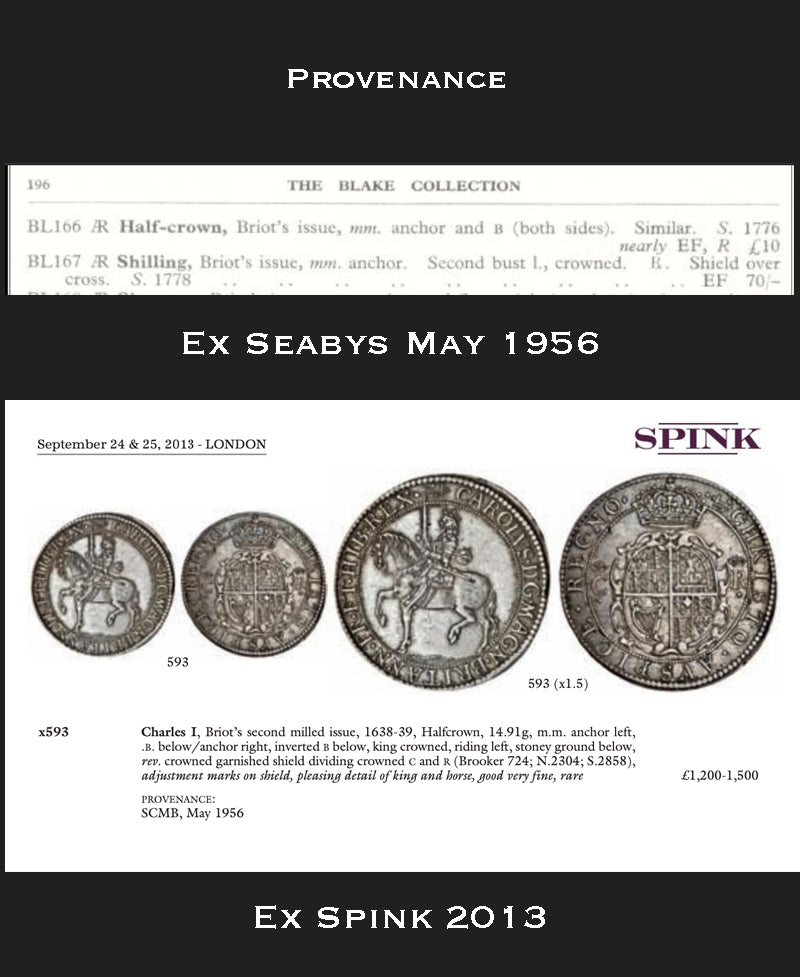 1638/9 CHARLES I NICHOLAS BRIOT 2ND MILLED ISSUE HALFCROWN S.2858 – M & H