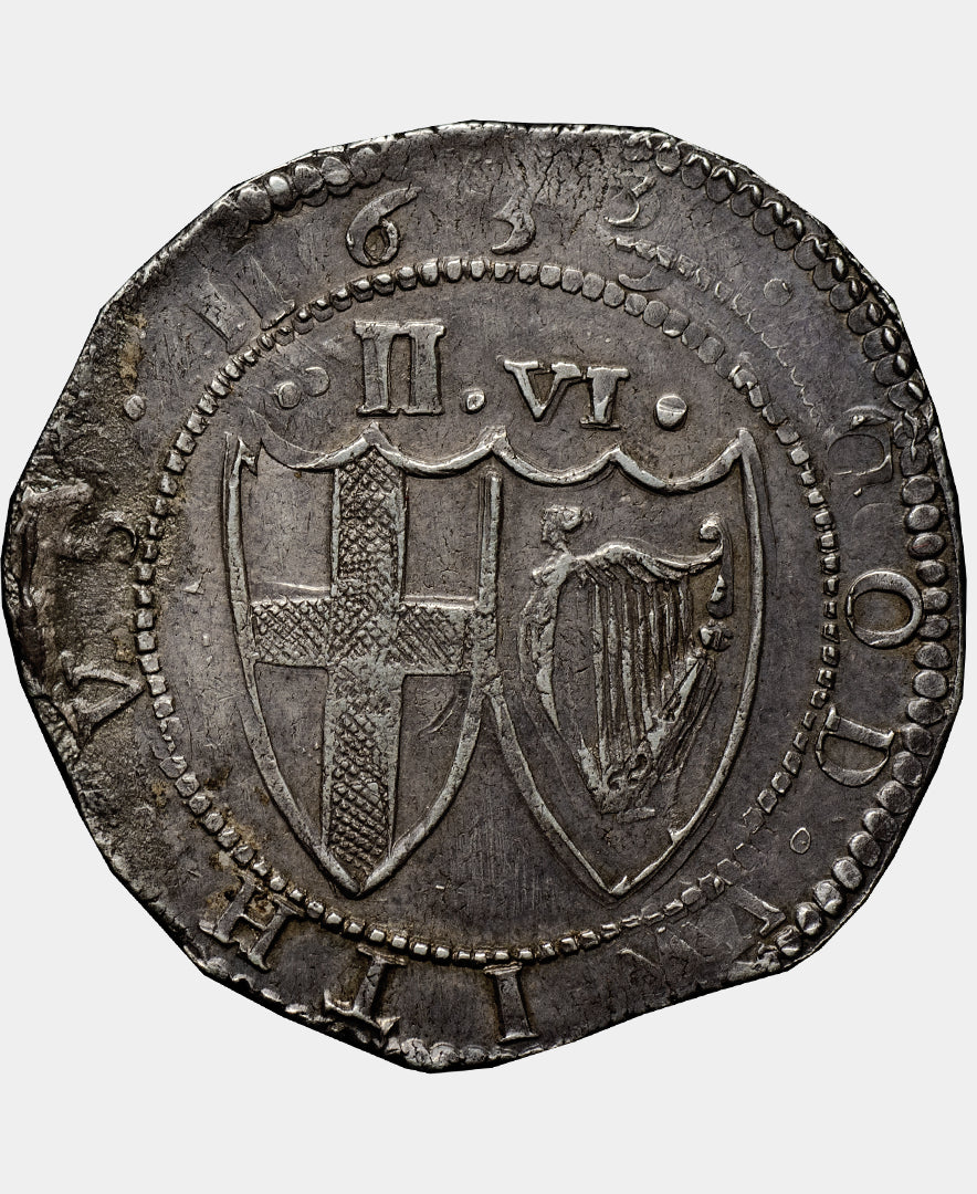 1653 COMMONWEALTH HALFCROWN – M & H